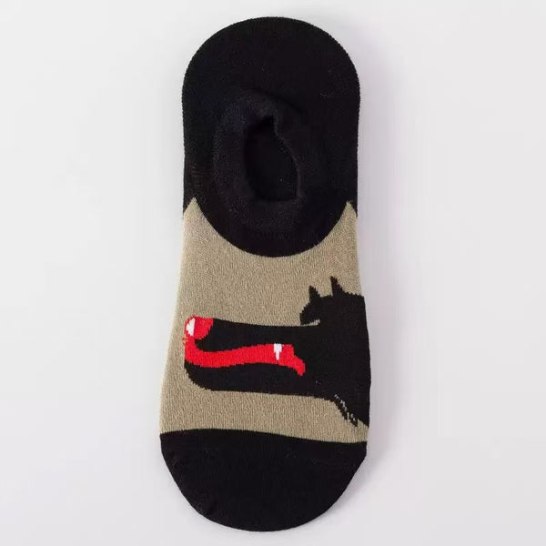 Wolf Pack No-Show Ankle Socks - The Wolf in Socks